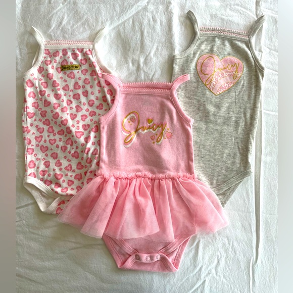 Juicy Couture | One Pieces | Nwot Set Of 3 Baby Girl Juicy Couture ...